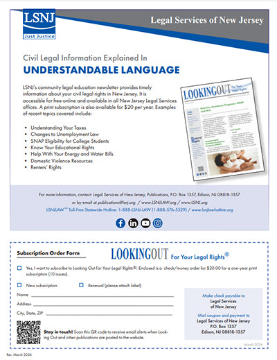 Annual Subscription—Looking Out – LSNJ